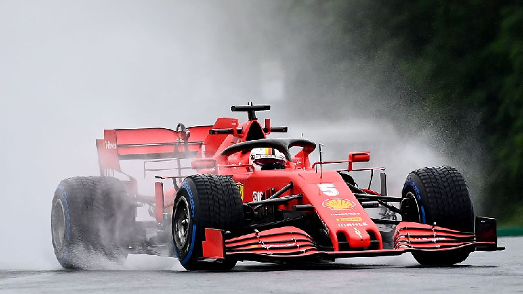 Vettel fastest in wet Hungarian practice as Hamilton takes rain check ...