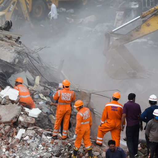 15 injured, many trapped by building collapse in central India - CGTN