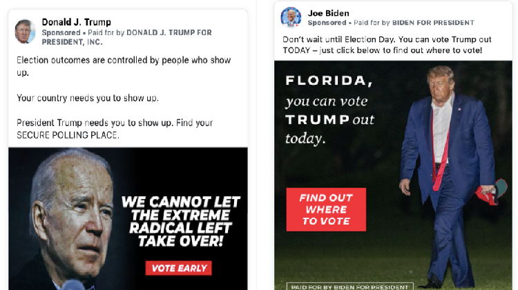 Facebook ad battle: U.S. presidential candidates spend $165m in ads - CGTN