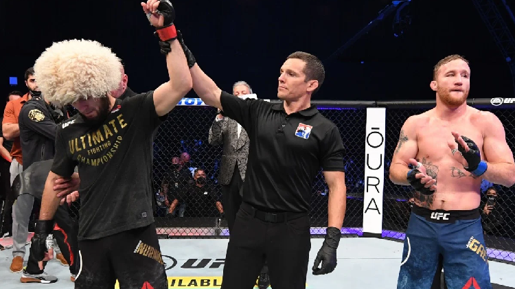 UFC 254: Khabib Nurmagomedov beats Gaethje, retires as the GOAT - CGTN