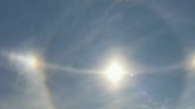 Three 'suns' appear in the sky in Inner Mongolia - CGTN