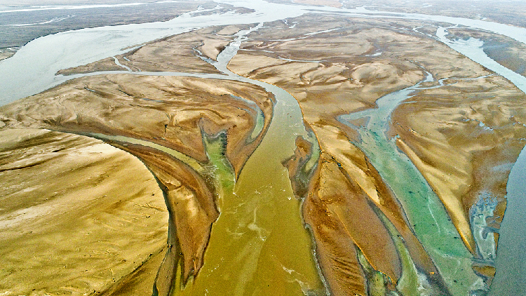 Winter beauty of the Yellow River in N China - CGTN