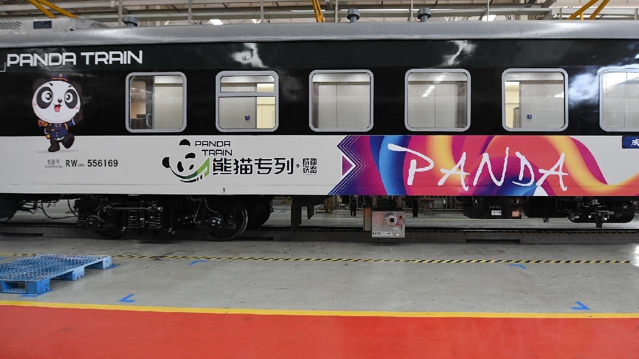Panda-themed train links Chengdu and Chongqing for tourism - CGTN