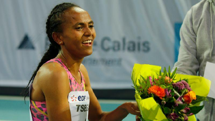 Tsegay renews women's world indoor 1,500m record - CGTN