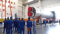 China's Long March-5B rocket arrives at launch site - CGTN