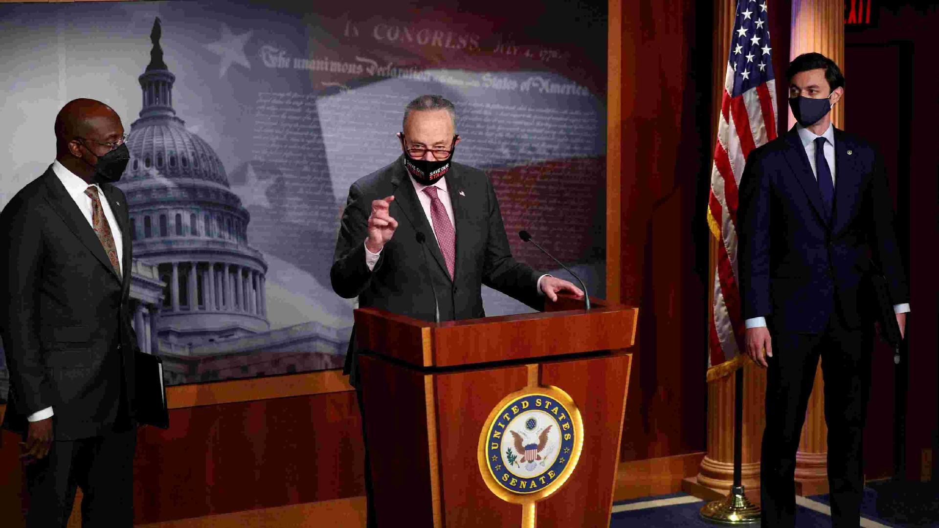 U.S. Senate to debate Biden stimulus plan 'this week': Schumer - CGTN