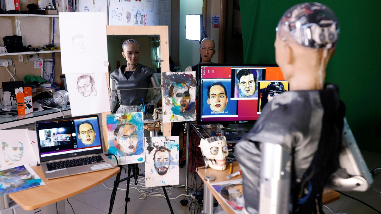 NFT digital artwork by humanoid robot Sophia up for auction - CGTN