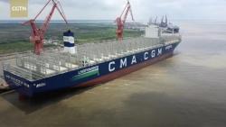 Liu Xin visits world's largest dual fuel container ship - CGTN