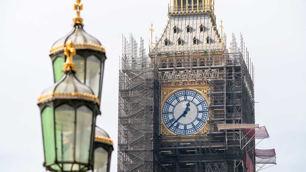 big ben clock blue
