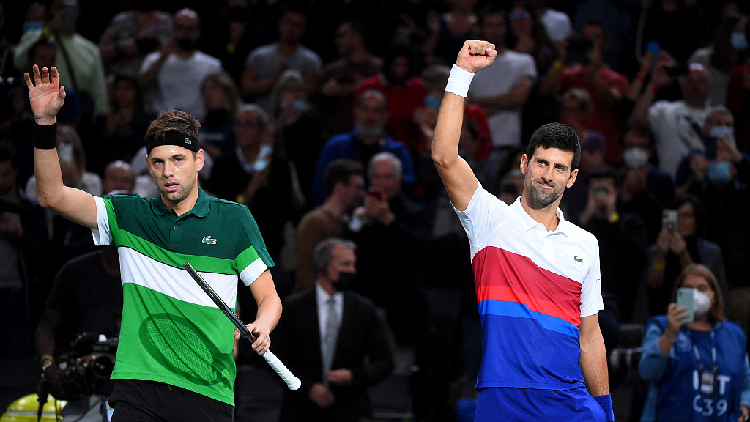 Djokovic makes winning return in Paris, targets year-end No.1 record - CGTN
