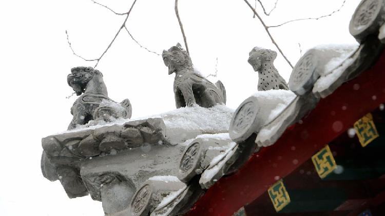 Live: The view of Beijing with snowflakes - CGTN