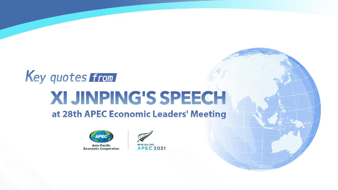 Key quotes from Xi's speech at 28th APEC Economic Leaders' Meeting - CGTN