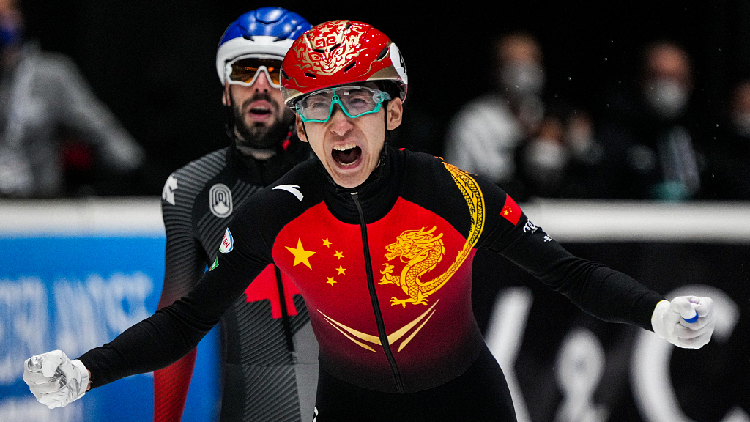 China's Wu Dajing, Ren Ziwei clinch golds at Speed Skating World Cup - CGTN