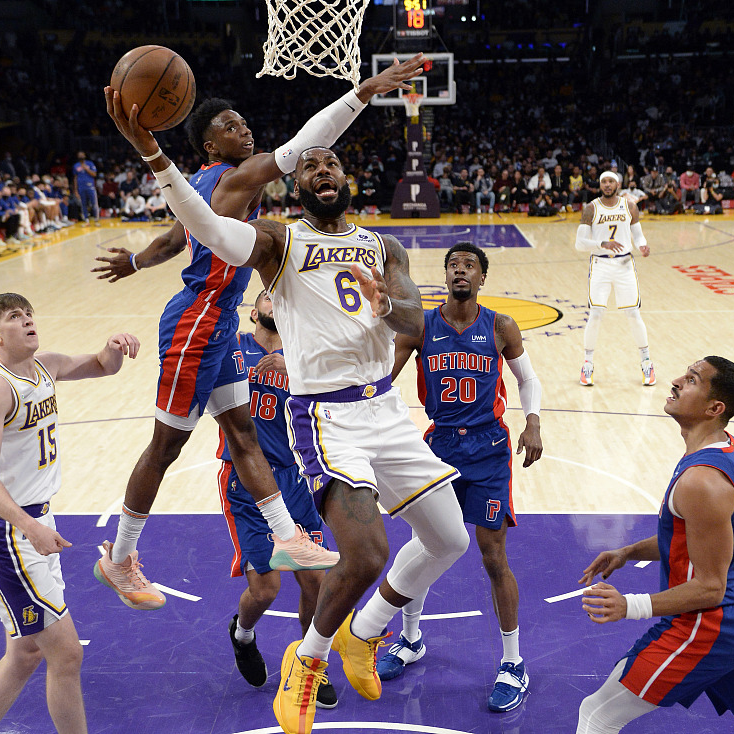 NBA highlights on Nov. 28: Lakers sweep Pistons at home - CGTN