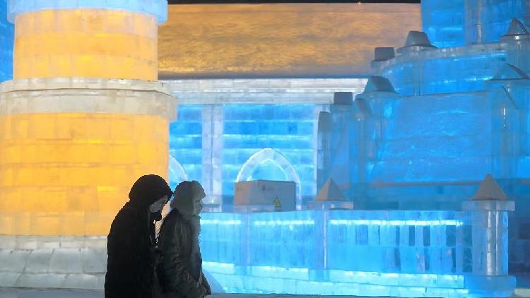 Ice sculpture of Mexican pyramid unveiled in China's ice-themed park - CGTN