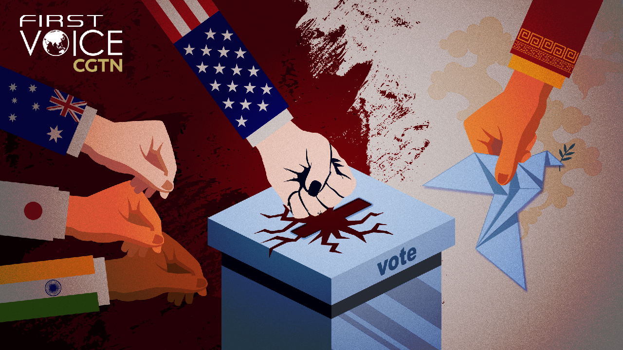 No one would buy America's Quad 'democracy' - CGTN