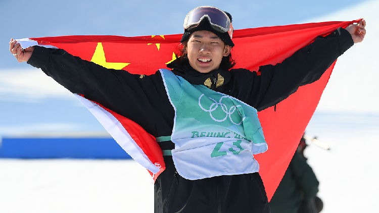 China's Su Yiming wins men's snowboard big air gold at Beijing 2022 - CGTN