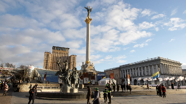 Live: View of Kyiv's Maidan square amid Russia-Ukraine crisis - CGTN