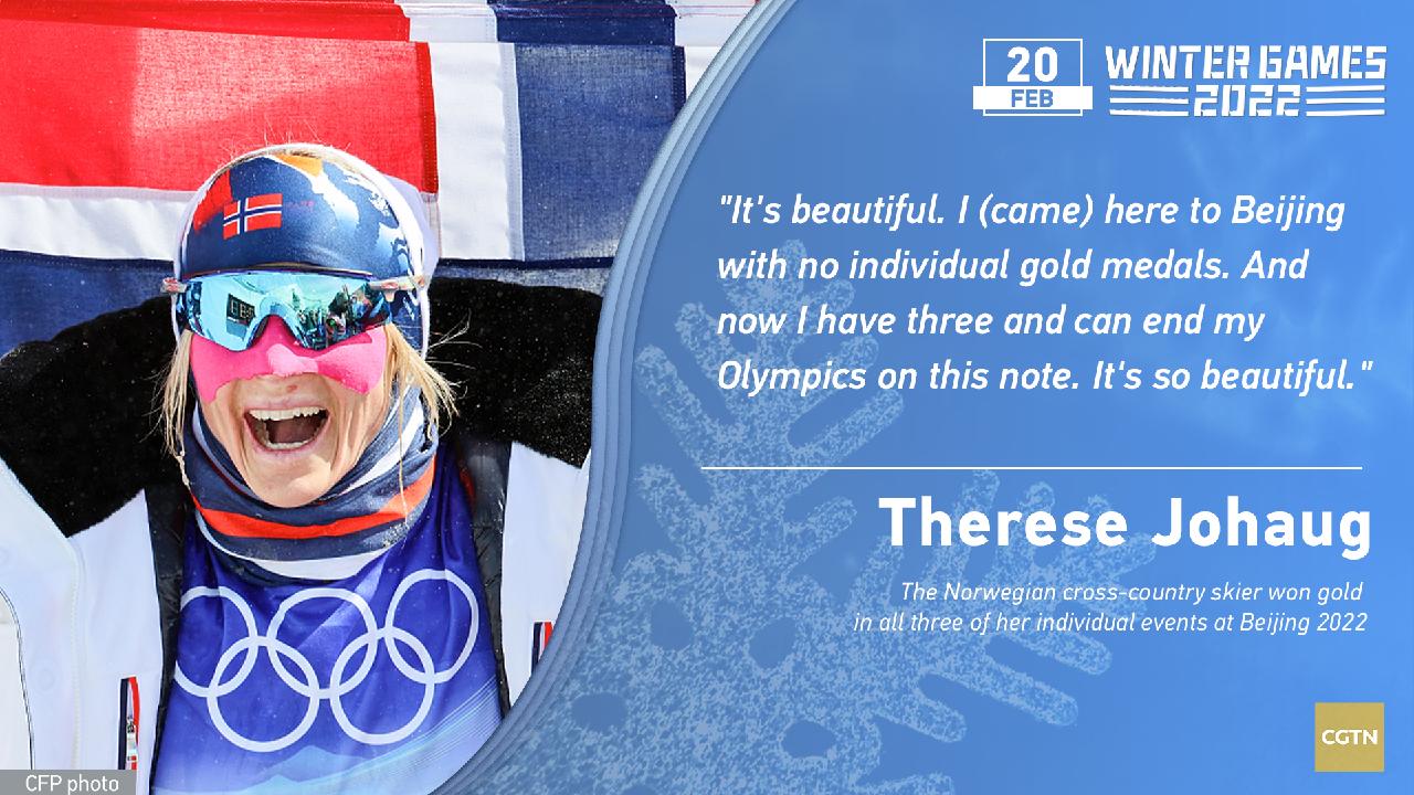 Daily Quotes from 2022 Winter Olympic Games on Feb. 20 - CGTN