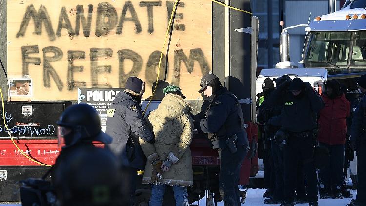 Police reclaim Canadian capital after trucker siege ends - CGTN