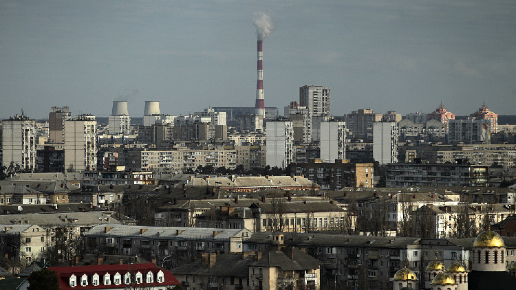 Live: View of skyline in Kyiv - CGTN