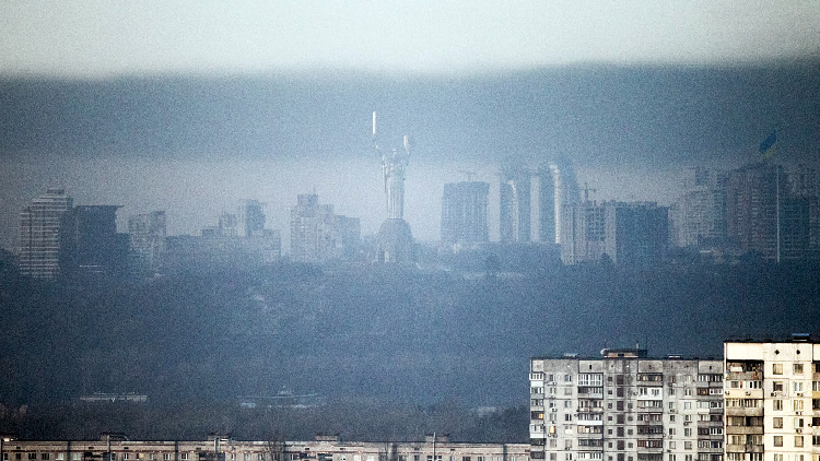 Live: View of Kyiv's skyline - CGTN