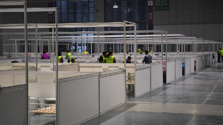 Live: Construction underway for temporary hospital in Shanghai - CGTN