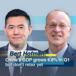 Bert Hofman: Q1, China's GDP grows by 4.8% but don't relax as yet - CGTN