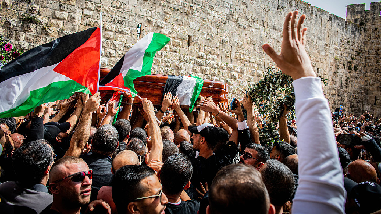 Palestinians, Israeli police clash at funeral in Jerusalem - CGTN