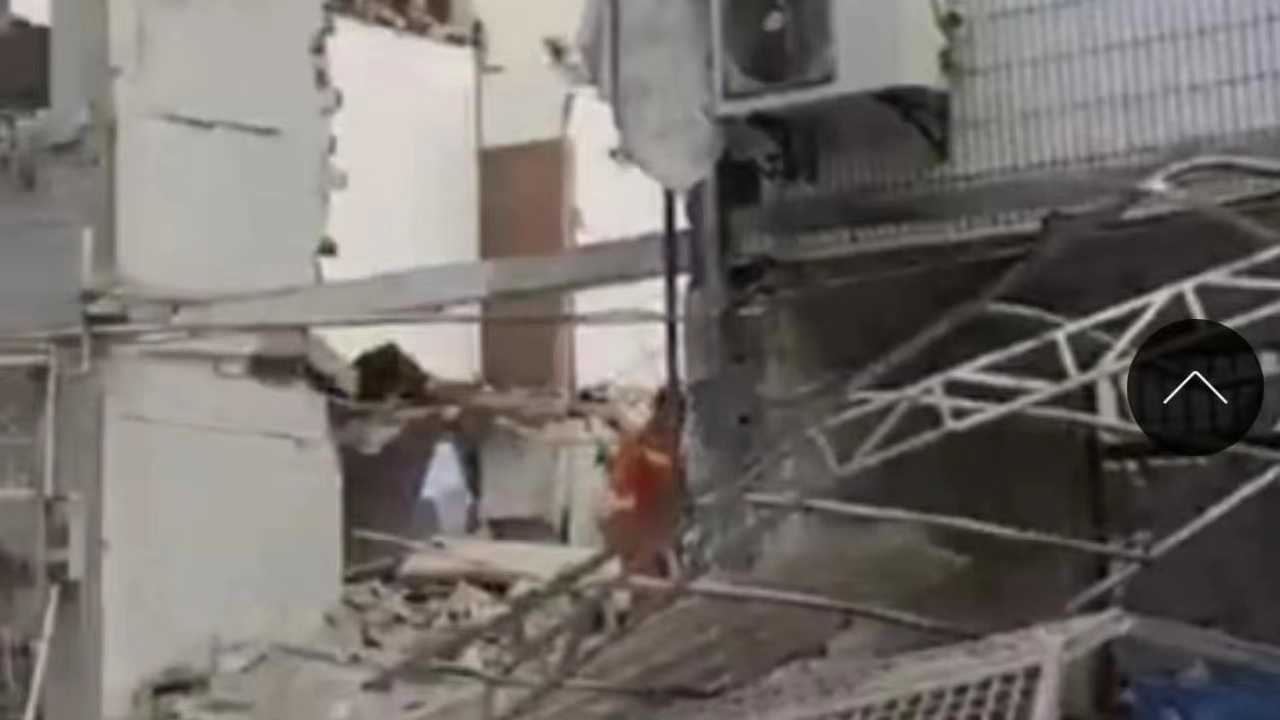 Rescue underway after two-story building collapses in E China - CGTN