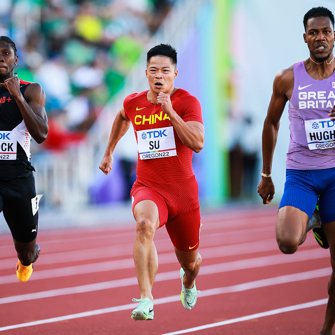 China's Su Bingtian makes men's 100m semifinal at World Championships ...
