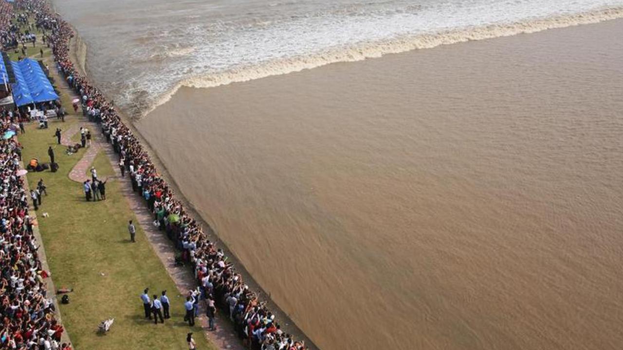 Live: Enjoy magnificent view on the world's largest tidal bore - CGTN