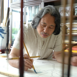 Chinese painter opens window of art world for rural folks - CGTN