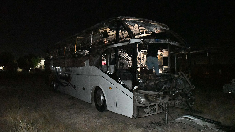 At least 18 killed from bus fire in Pakistan's Sindh - CGTN