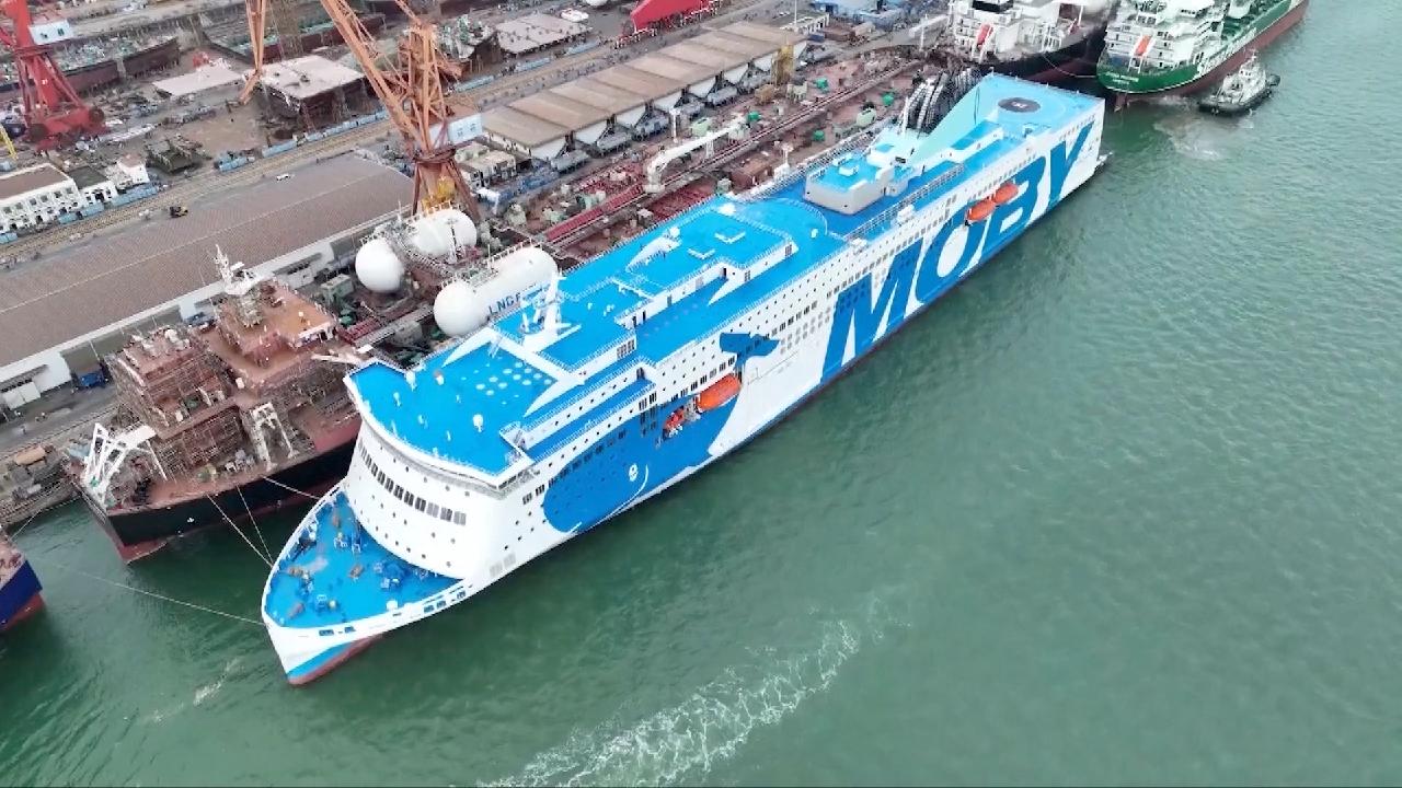 China-built 2,500-passenger ro-ro ship embarks on trial voyage - CGTN