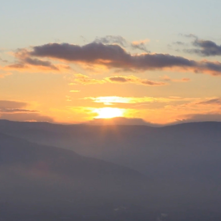 Fog dyed golden by the sun in N China - CGTN