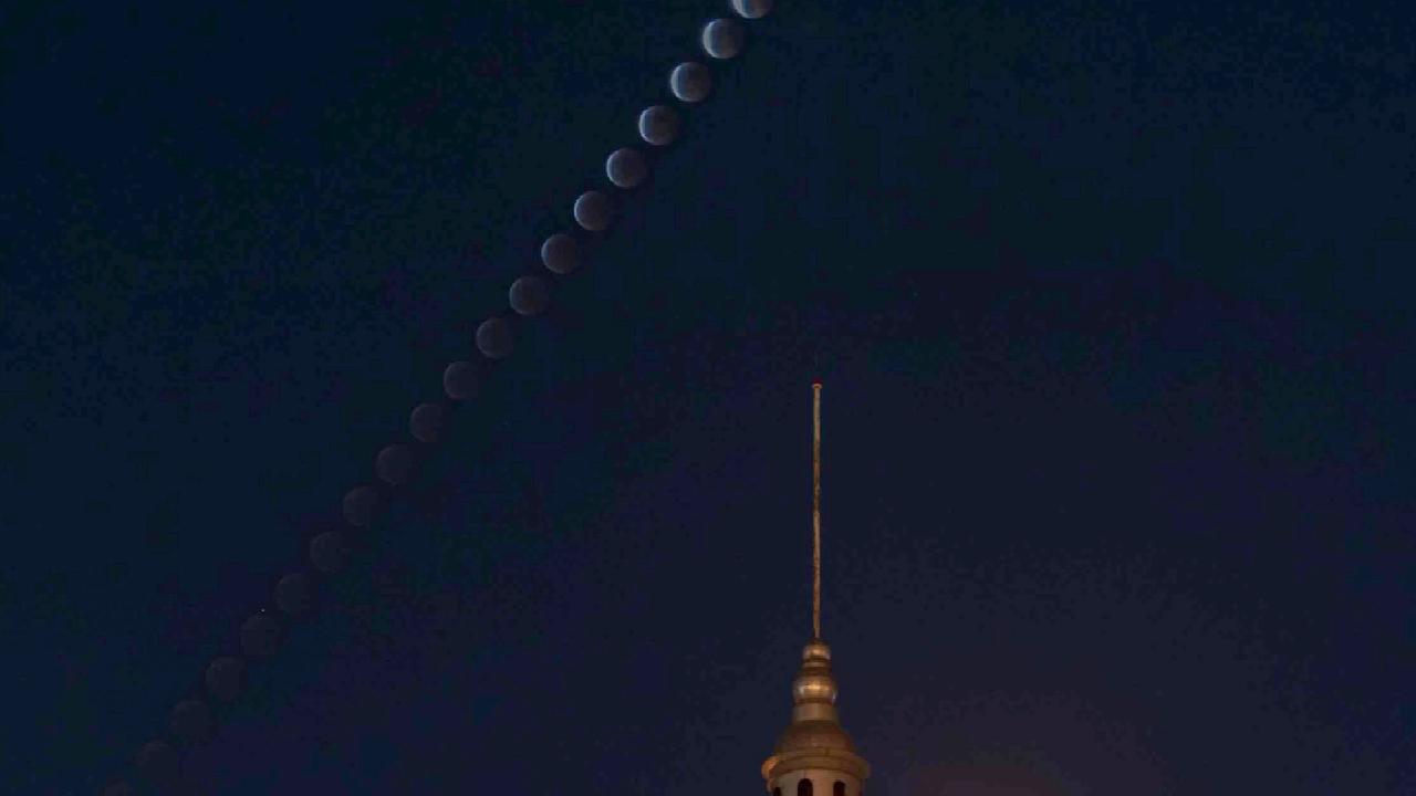 Total lunar eclipse's whole process - CGTN