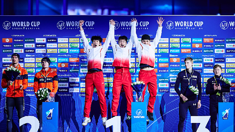 China win men's team sprint at Speed Skating World Cup in Heerenveen - CGTN