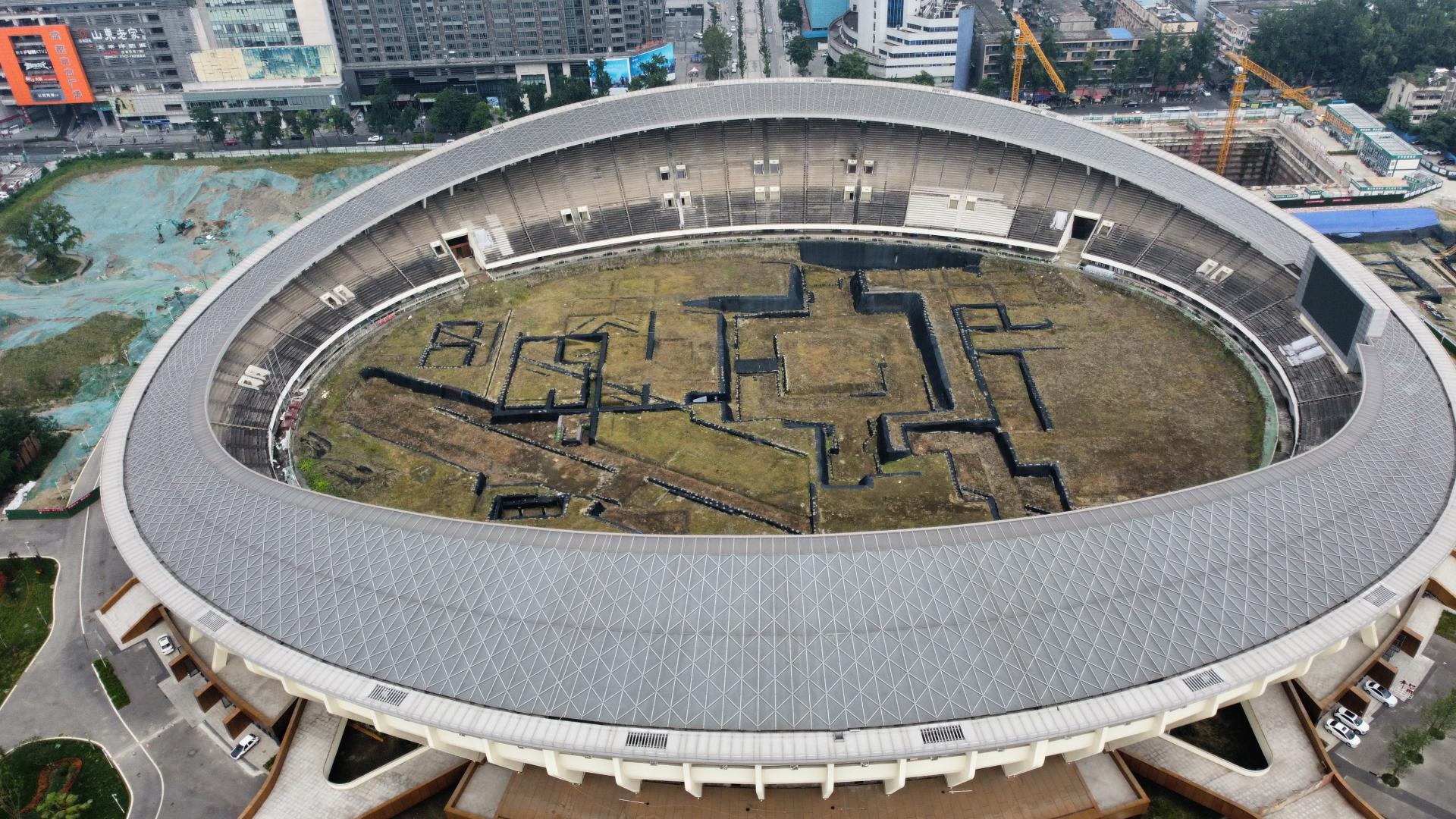 2,000-year-old ruins discovered in middle of giant Chengdu stadium - CGTN