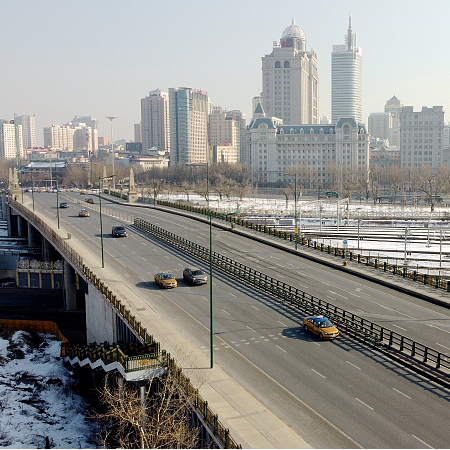 Live: Views of Harbin's traffic hub, Jihong Bridge - CGTN