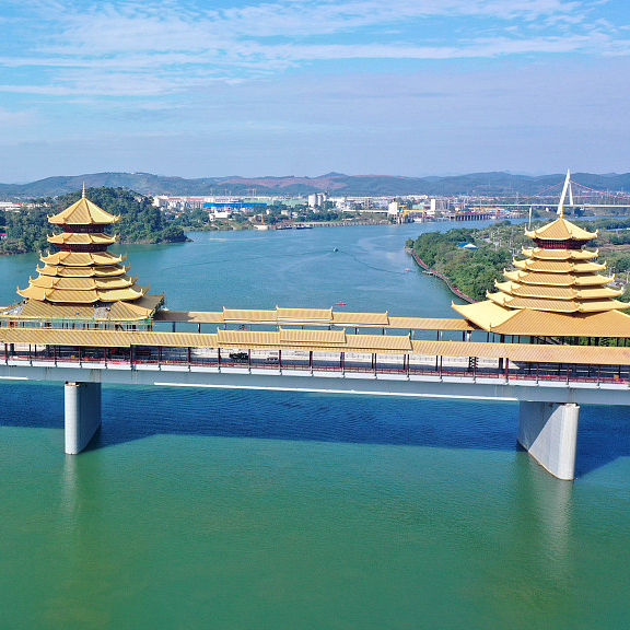 Live: Charming view of Fenghuangling Bridge in S China's Liuzhou-Ep. 4 ...