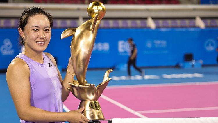 China's high-flying Zhu Lin claims first ever WTA singles title - CGTN