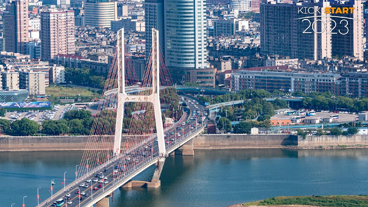 Live: Bayi Bridge the first cable-stayed bridge in Jiangxi Province - CGTN