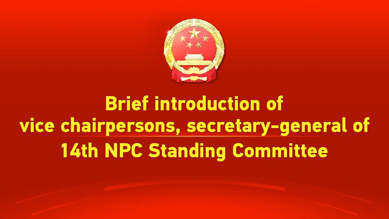 Brief introduction of vice chairpersons, secretary-general of 14th NPC ...