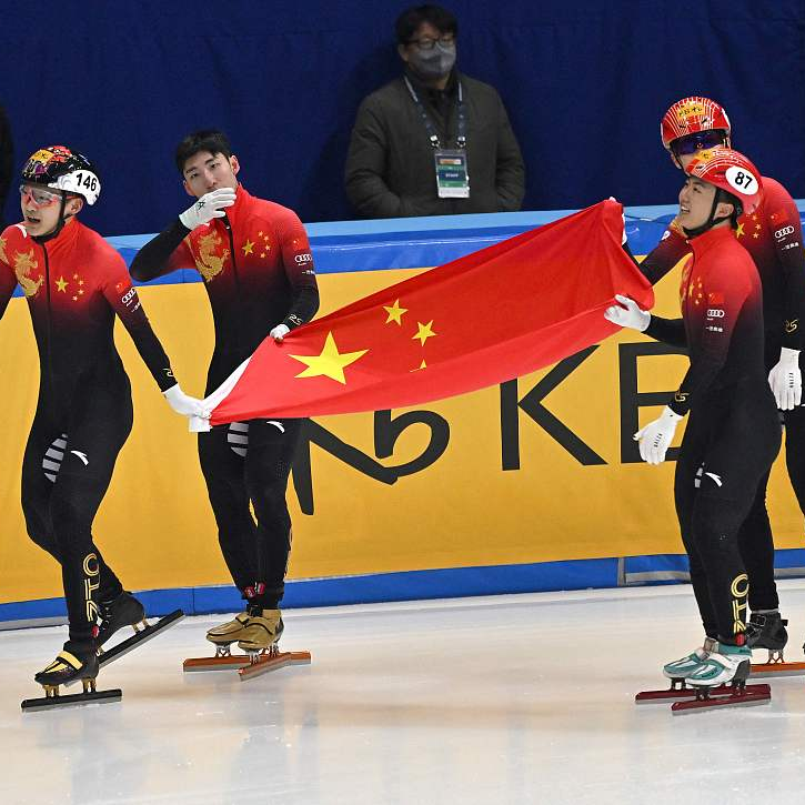 Team China finish short track worlds with one gold, one silver - CGTN