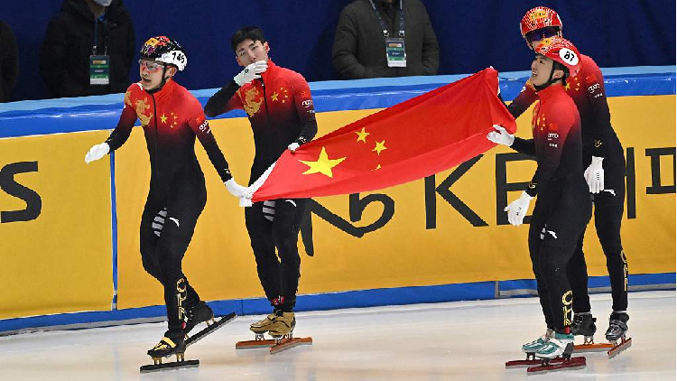 Team China finish short track worlds with one gold, one silver - CGTN