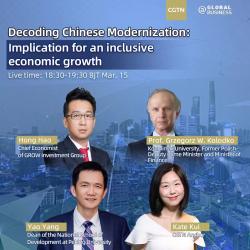 Live: Decoding Chinese modernization – Impact on economic growth - CGTN