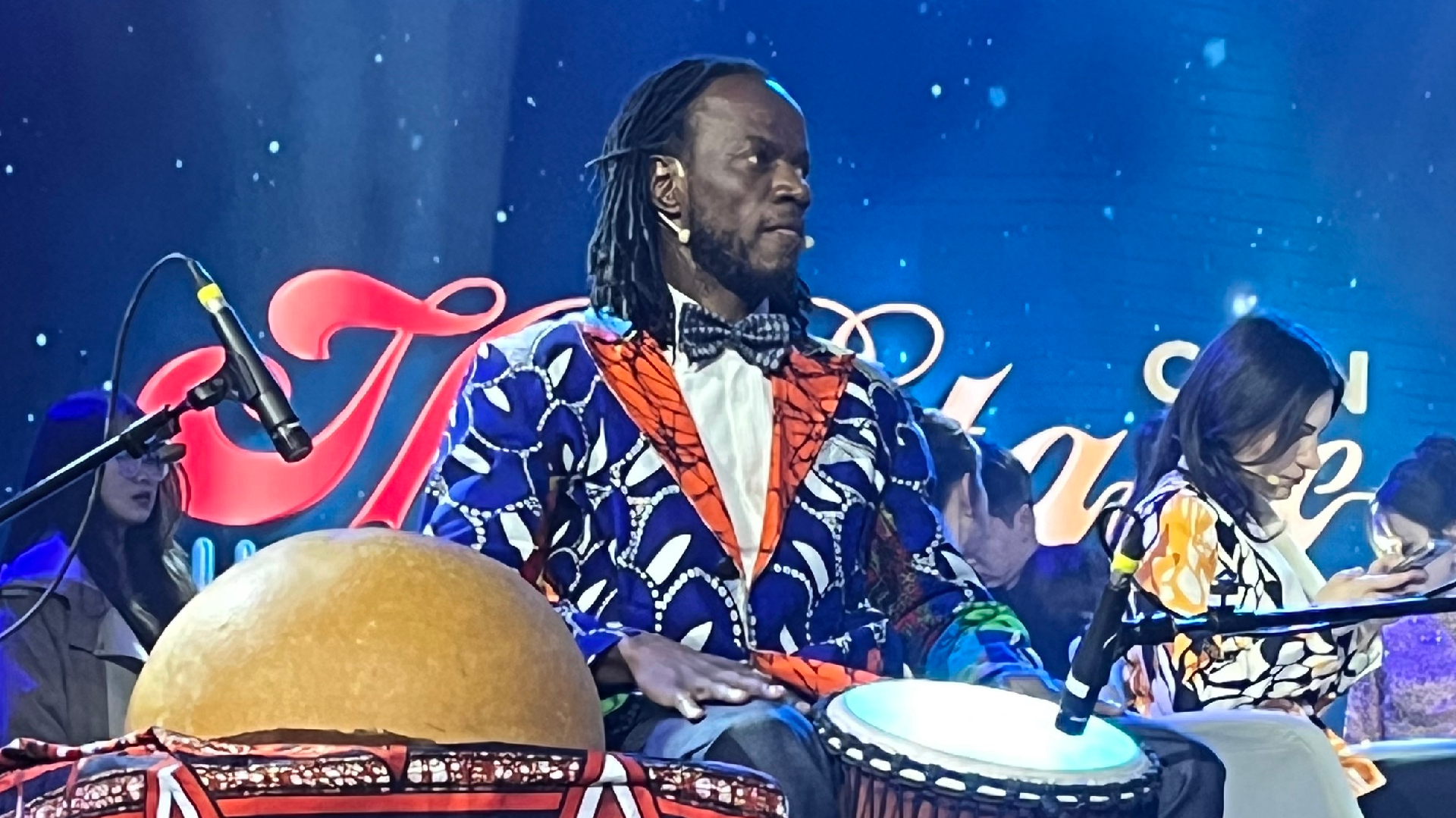 Cameroonian musician serves African drum beats on The Stage - CGTN