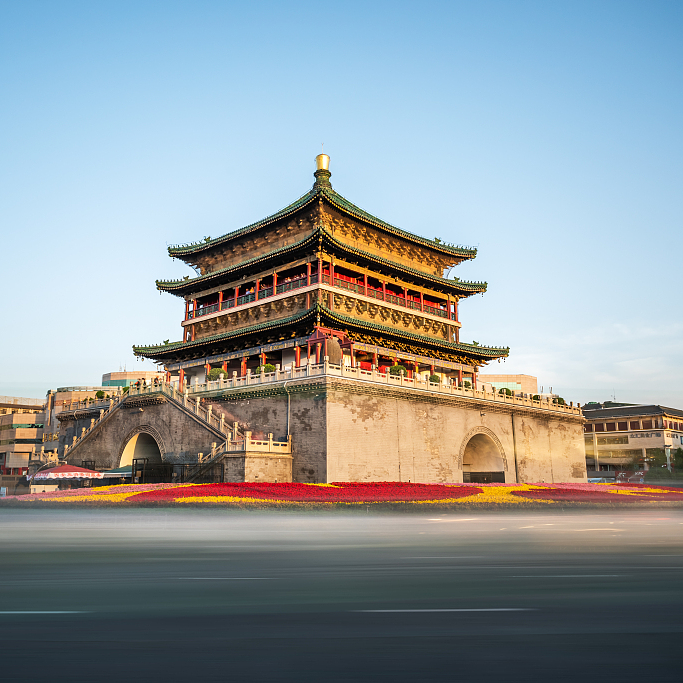 Live: A look at Xi'an's Bell Tower - CGTN