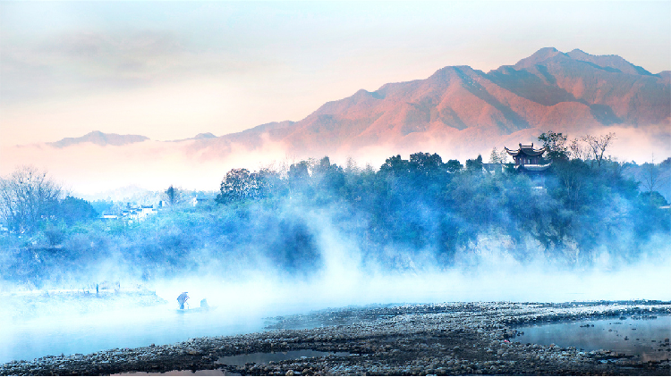 Waters and mountains form picturesque scenery in Anhui - CGTN